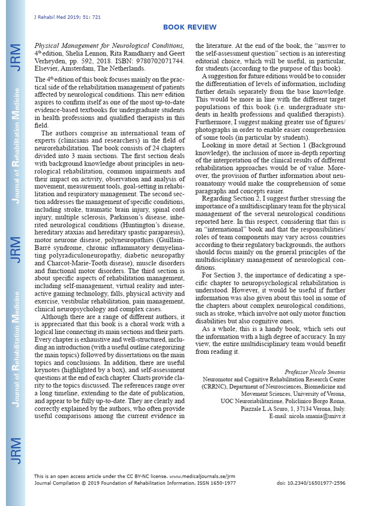 Physical Management For Neurological Conditions | PDF | Physical ...