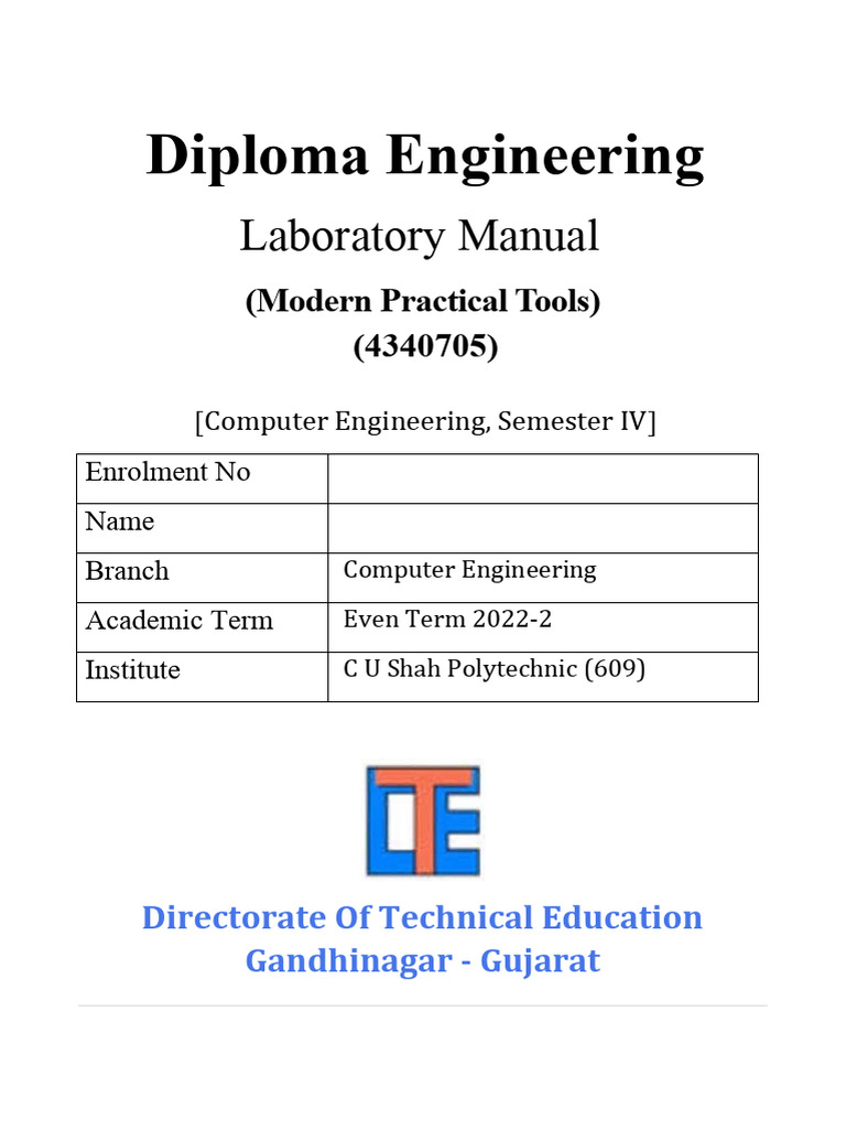 Diploma Engineering: Laboratory Manual | PDF | Engineering | Software ...