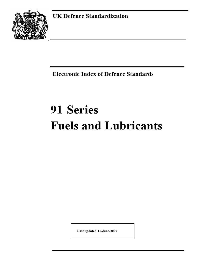 UK Defence Standard of Fuel and Lubricants | PDF | Jet Fuel | Fuel Oil