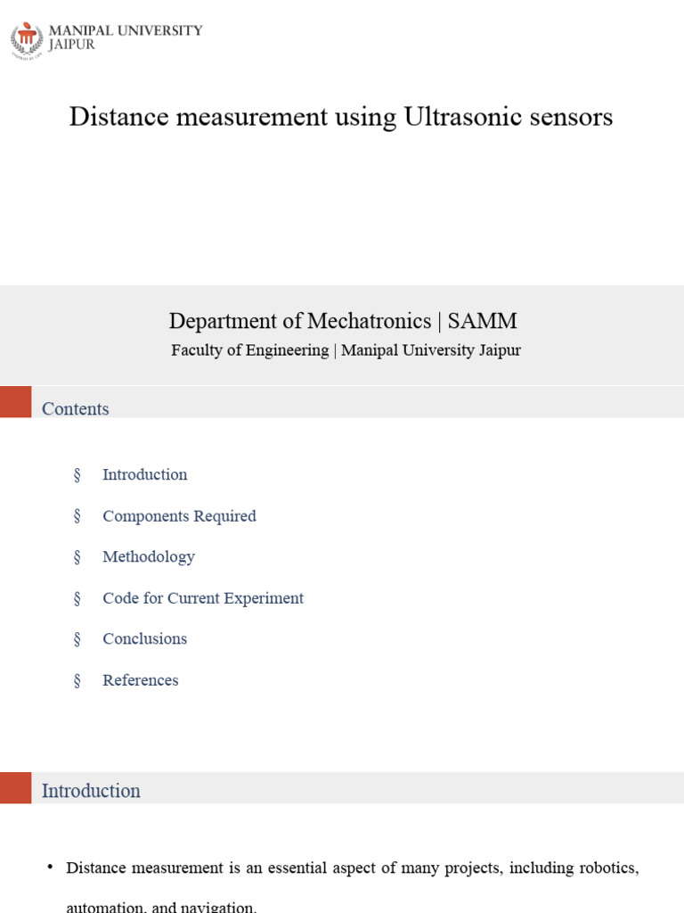 1.4 Distance Measurement - UltrasonicSensor - Revised | PDF | Arduino ...
