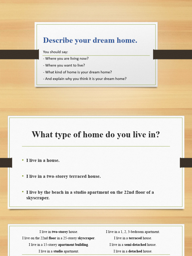 Describe Your Dream Home | PDF | Room | Apartment