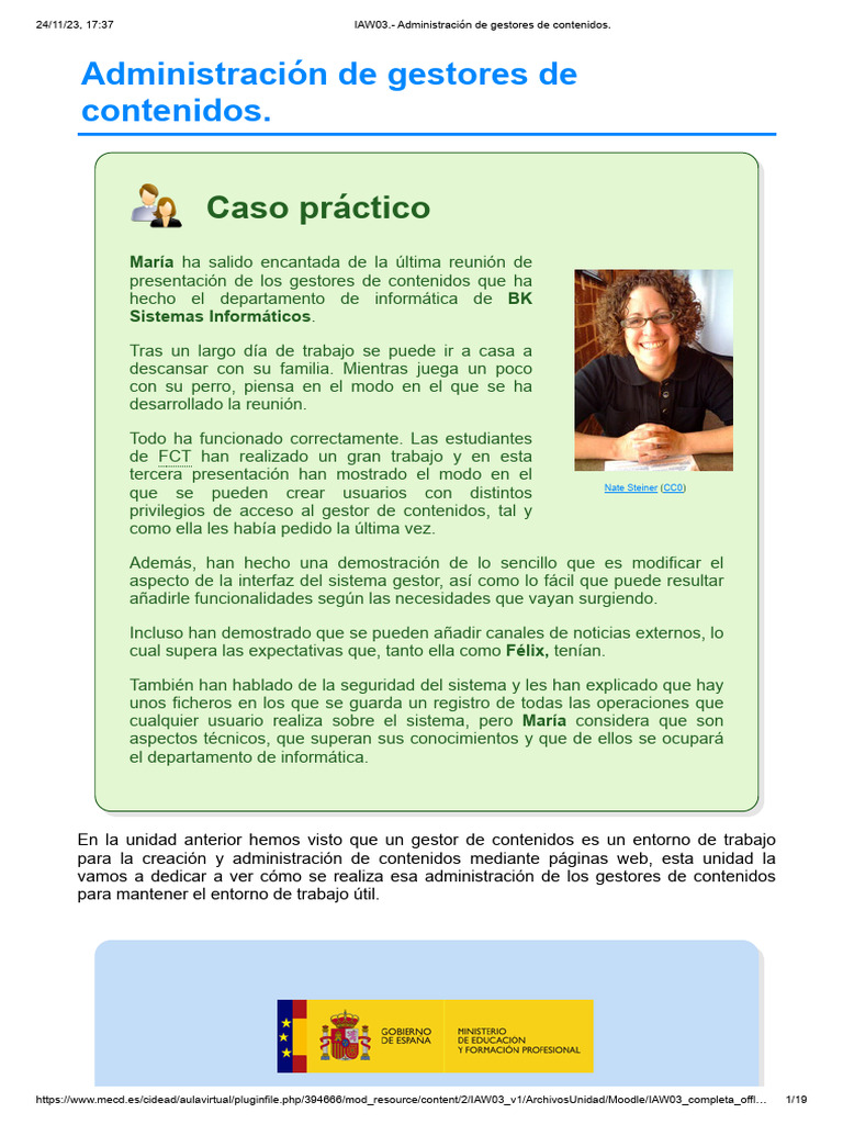 IAW03. - Administración de Gestores de Contenidos | PDF | Archivo de computadora | Apoyo