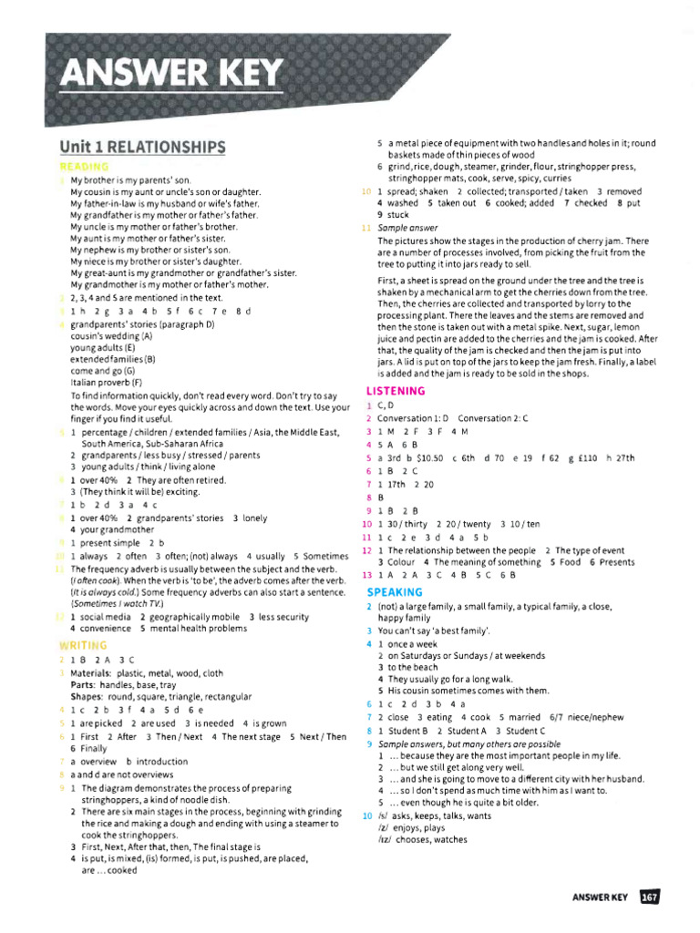 Mind Set Answer Keys | PDF