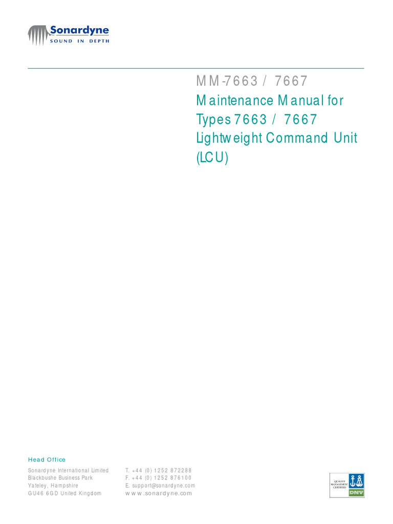 Mm-7663 b1 - Lightweight Command Unit. | PDF | Buoyancy | Structural Load