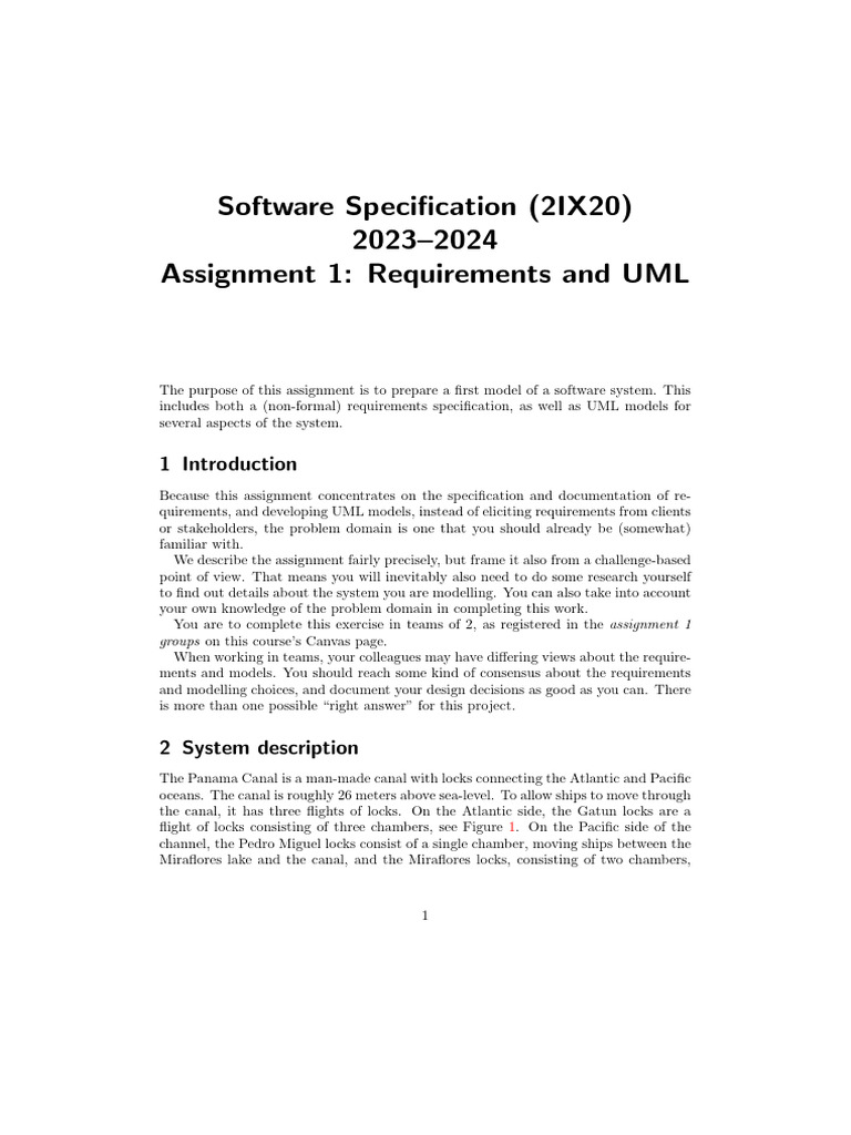Assignment Informal Specification | PDF | Use Case