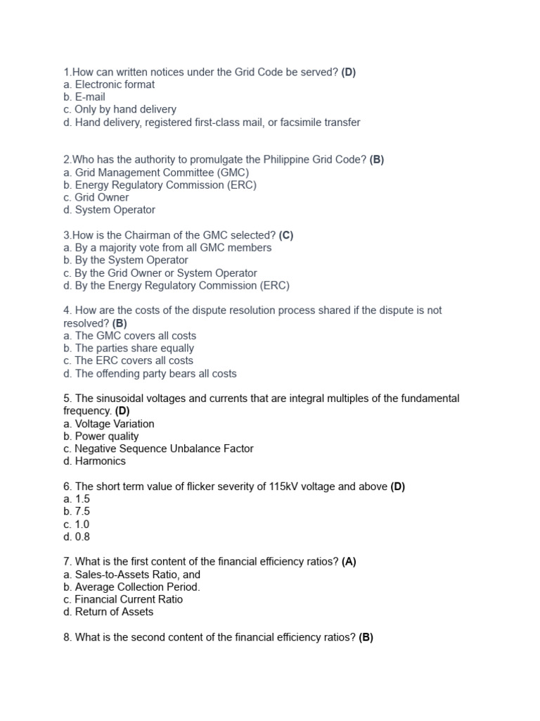Group 1 Philippine Grid Code Pdf Electrical Grid Electric Power Transmission