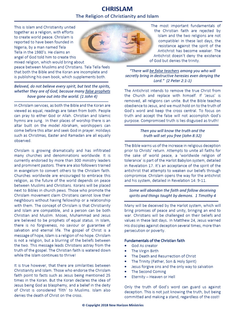 Chrislam | PDF | Christianity And Islam | Jesus