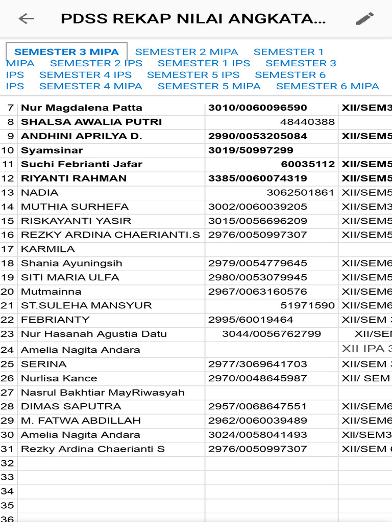 PDSS REKAP NILAI ANGKATAN 2023 - Google Drive | PDF
