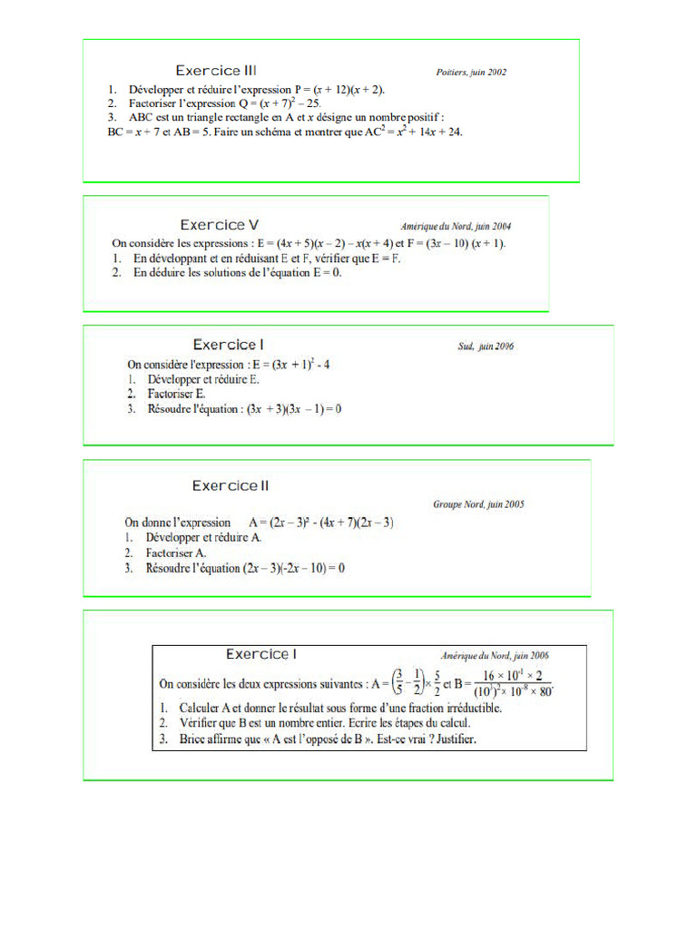 Maths 3eme | PDF