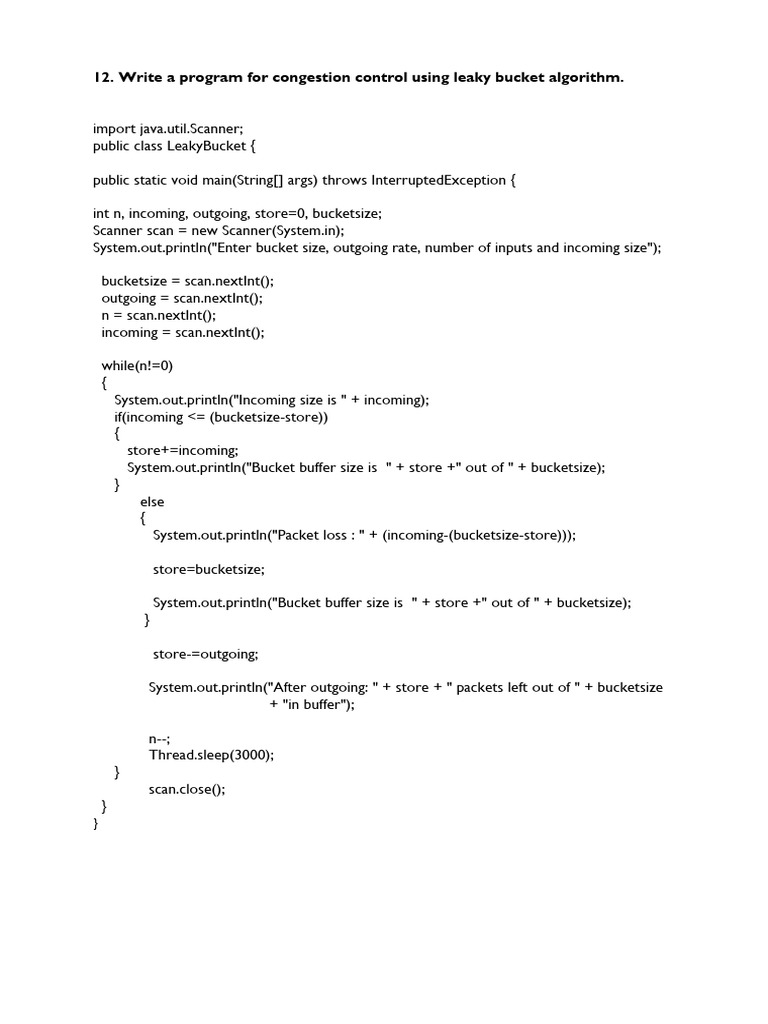 Leaky Bucket | PDF