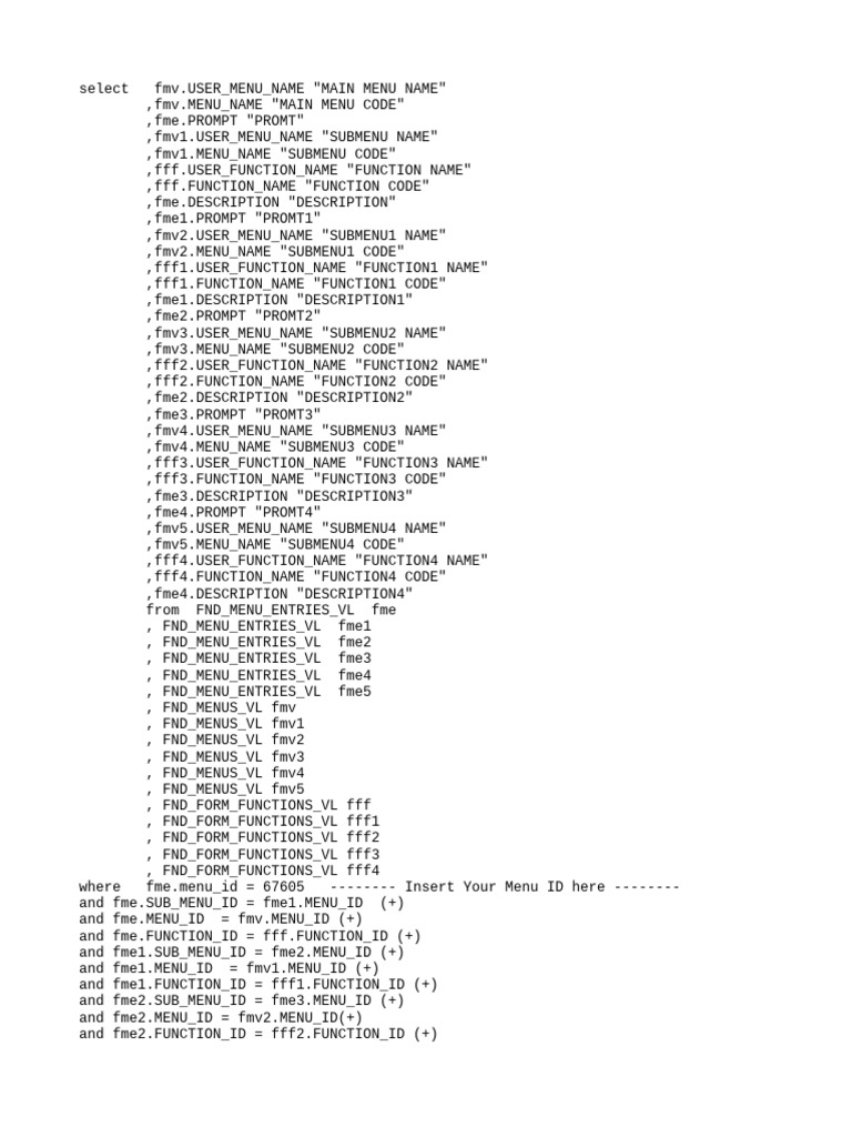 Resp Func Menu DTL | PDF