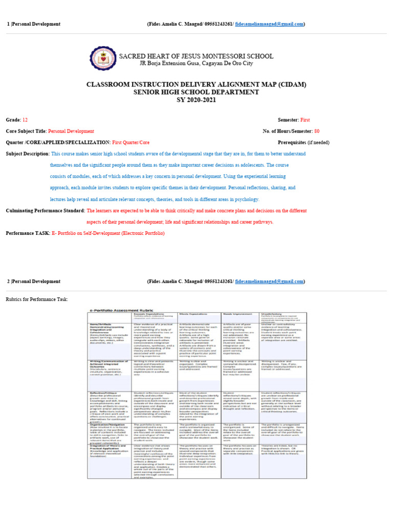 CIDAM Template Sample | PDF