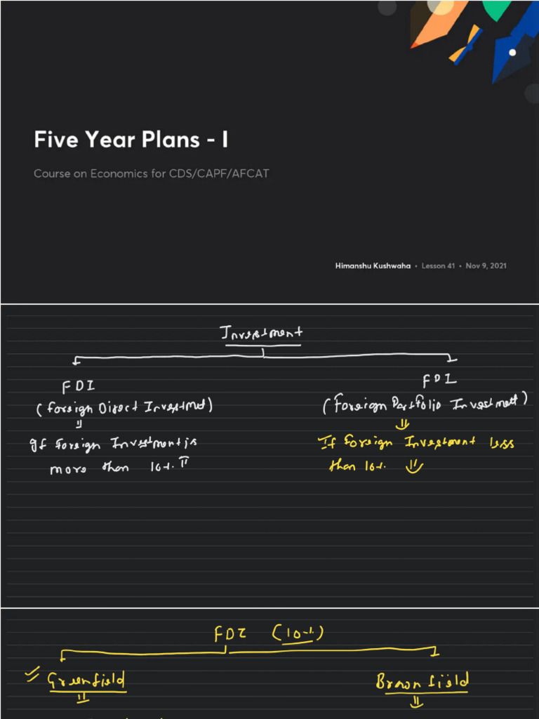 Five Year Plans - I With Anno 1656576345250 | PDF