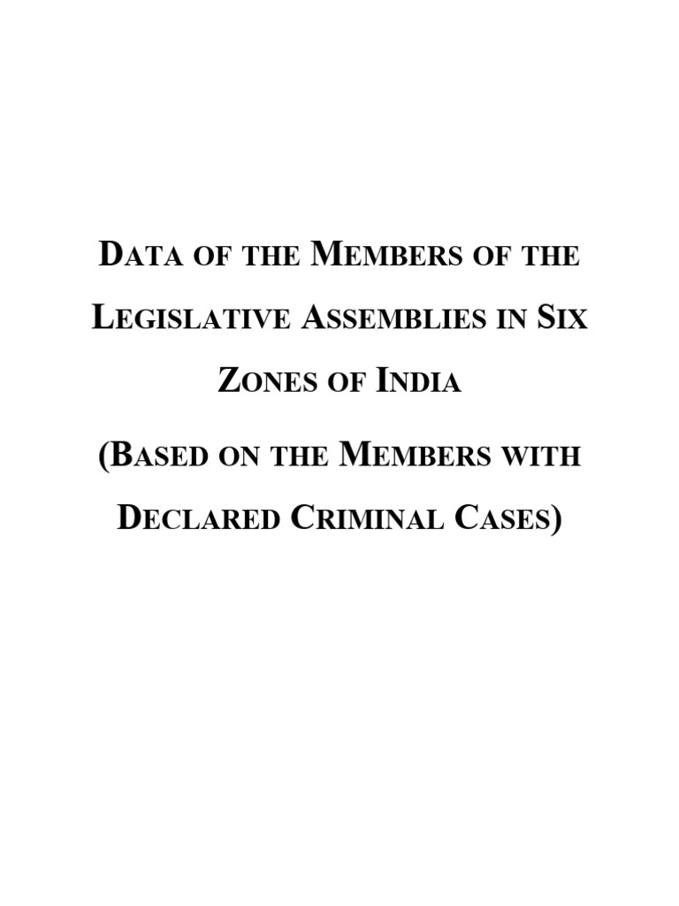 Comparision of The Data of Members of The Legislative Assemblies of ...