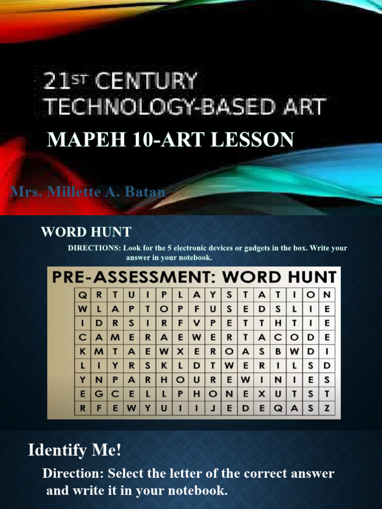 Technology-Based Art in MAPEH 10 | PDF | Paintings | Computer Generated ...