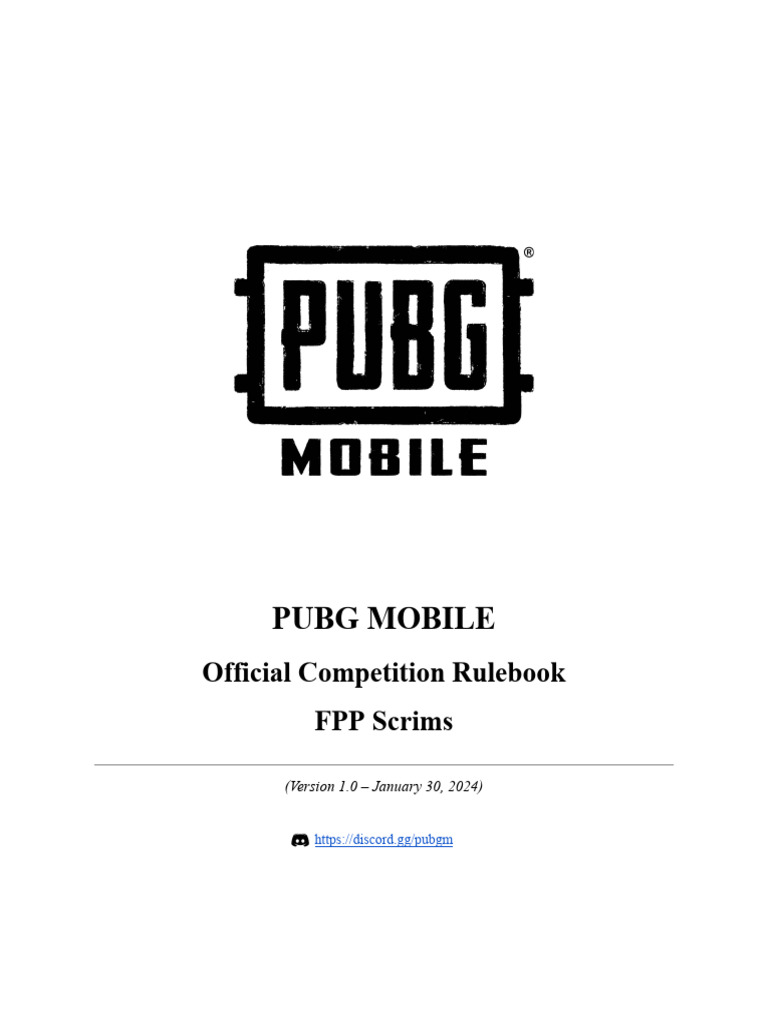 FPP Scrims Rulebook | PDF