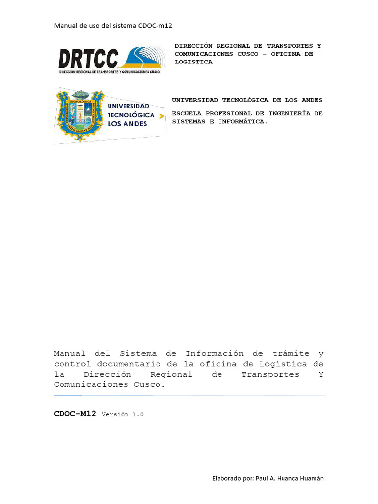 Manual de Uso CDOC-m12 | PDF | Logística | Software