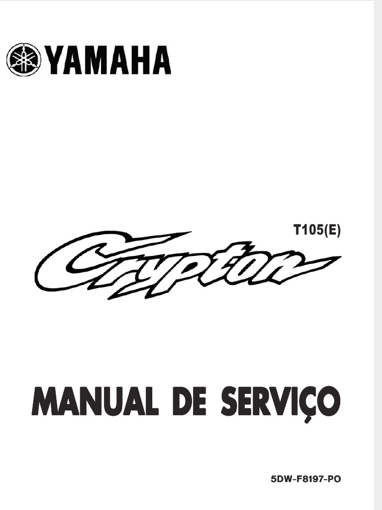 Crypton 105 Manual Servico | PDF | Motores | Óleo de motor