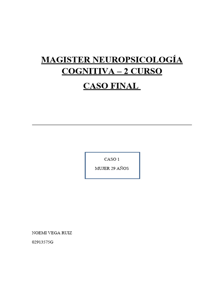 Caso Practico Final Corregido | PDF | Epilepsia | Memoria