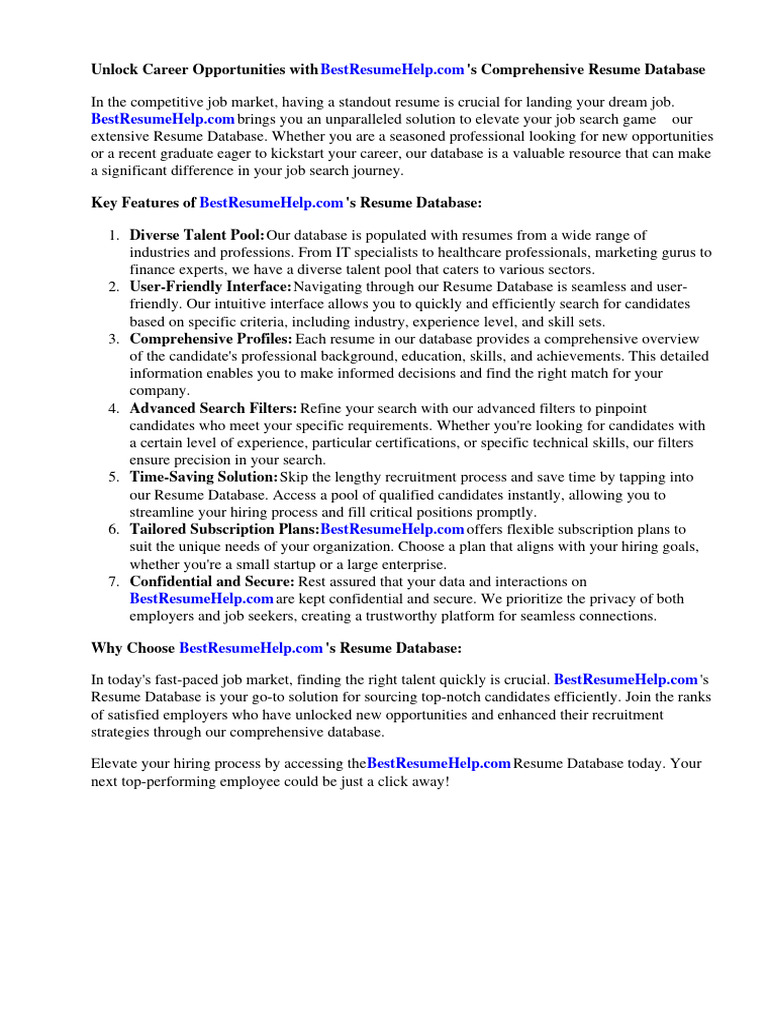 Resume Database | PDF | Databases | Microsoft Sql Server