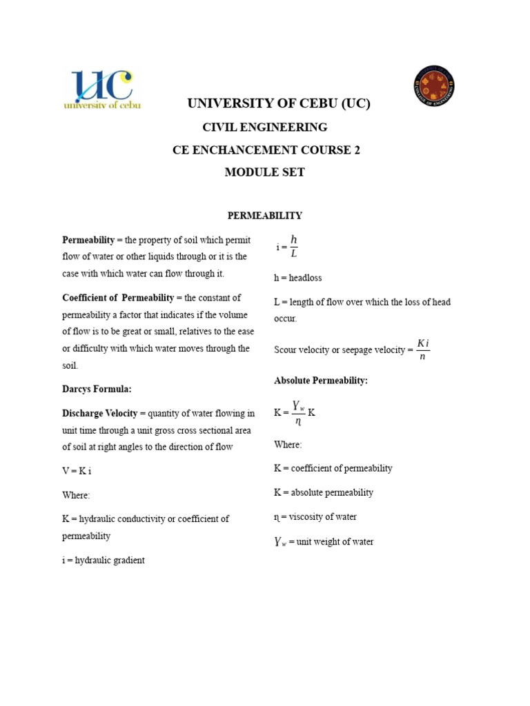 (Permeability) Handwritten | PDF | Permeability (Earth Sciences) | Aquifer