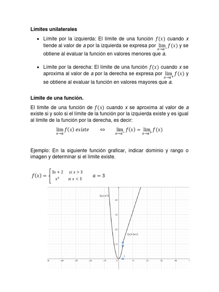 Límites Unilaterales y Continuidad | PDF | Función (Matemáticas ...