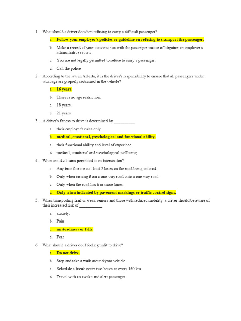 Class 4 Driver's Safety Guidelines | PDF | Traffic | Traffic Light