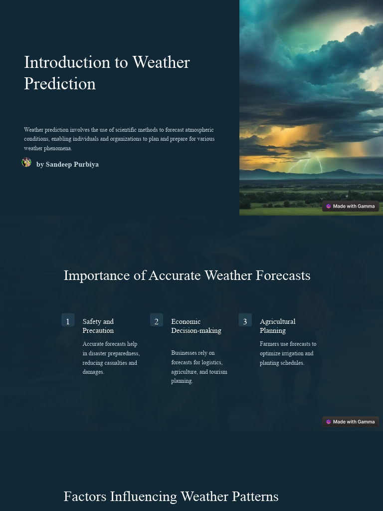 Introduction To Weather Prediction | PDF | Weather Forecasting | Weather