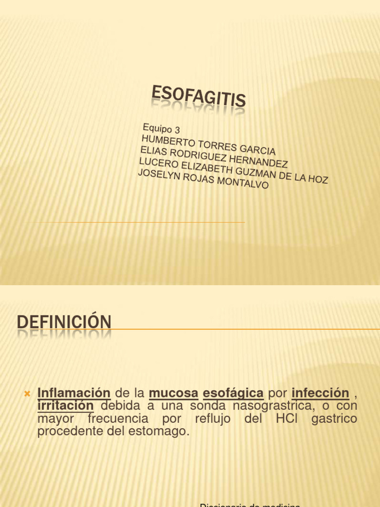 Tipos y Tratamientos de Esofagitis | PDF | Acidez | Medicina