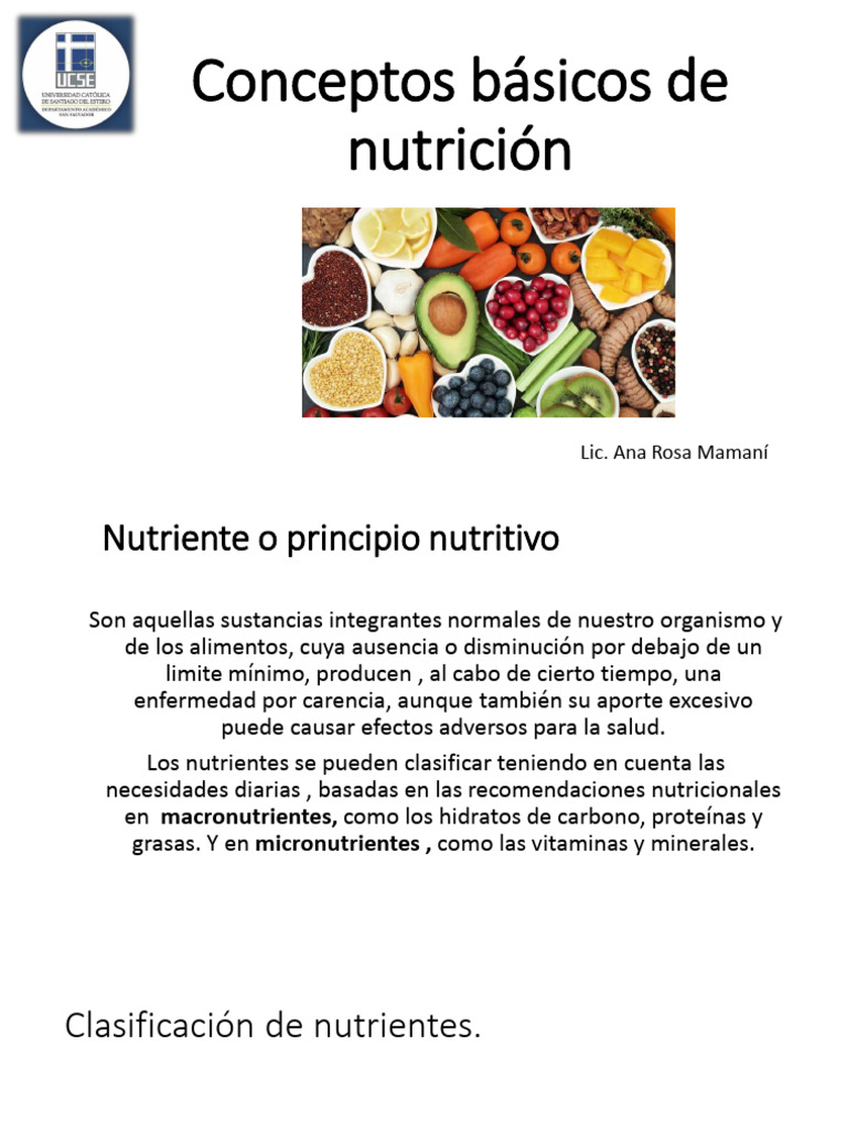 Conceptos Basicos de Nutrición | PDF | Nutrición | Dieta y nutrición