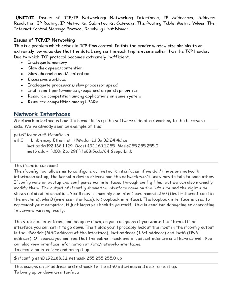 Unit Ii - Nal | PDF | Ip Address | Computer Network