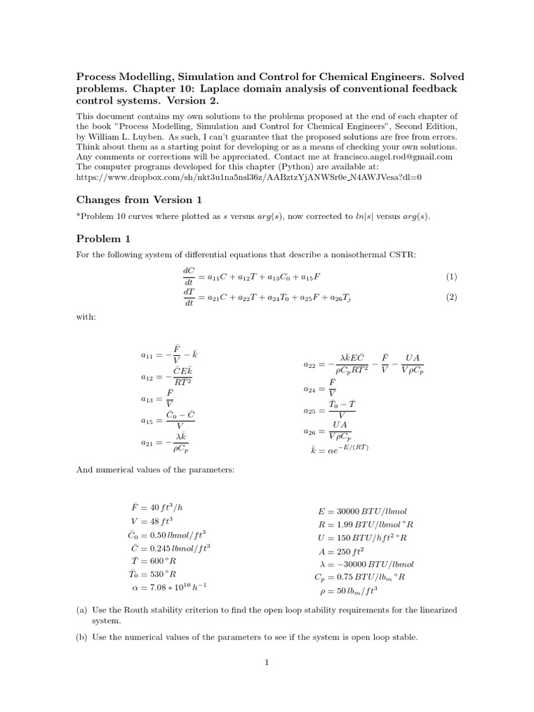 Process Modelling, Simulation and Control For Chemical Engineers ... Process Modelling, Simulation and Control For Chemical Engineers ...
