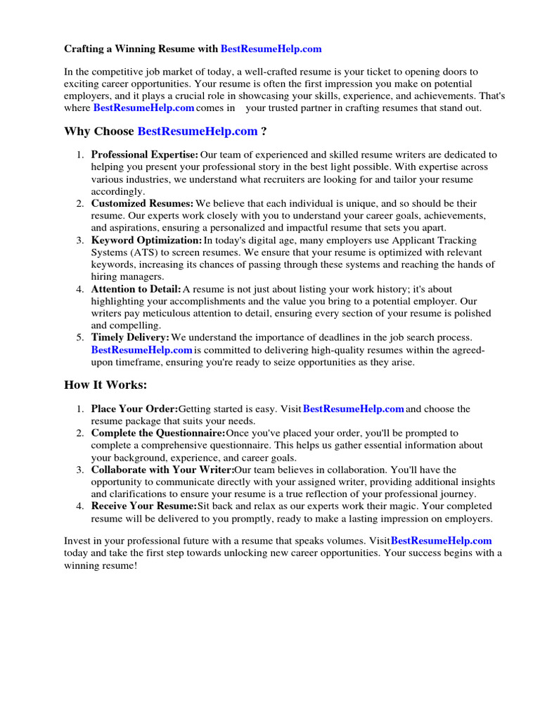 Resume Description Examples | PDF | Résumé | Employment
