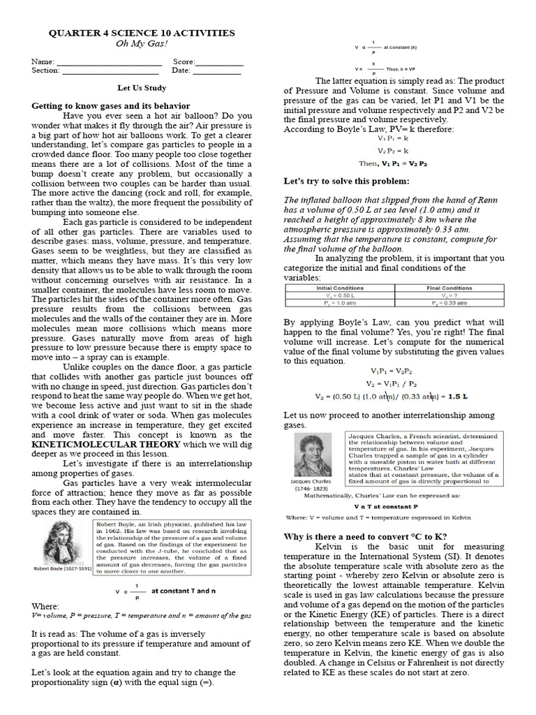 Q4-MODULE-1-COMPRESSED | PDF | Gases | Temperature