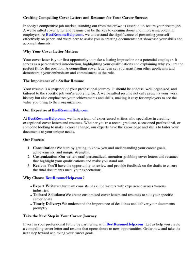Cover Letter and Resume Help | PDF | Résumé