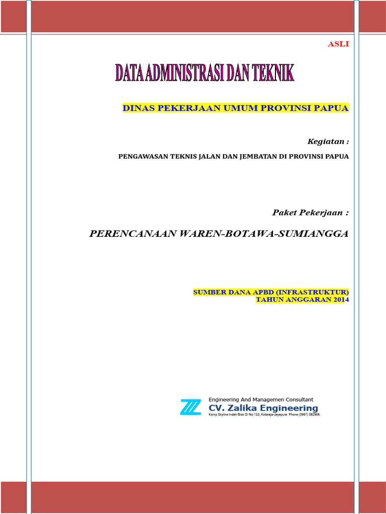 Usulan Teknis Perenc Cv. Zalika | PDF