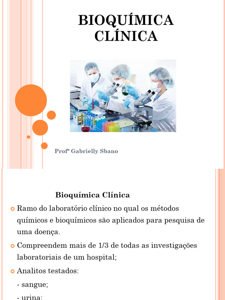 Bioquímica Clínica: Diagnóstico e Procedimentos | PDF