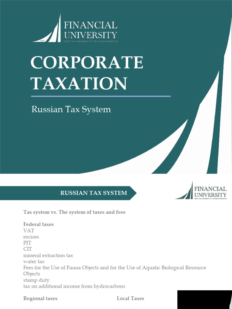 Overview of Russian Corporate Taxation | PDF | Taxes | Value Added Tax