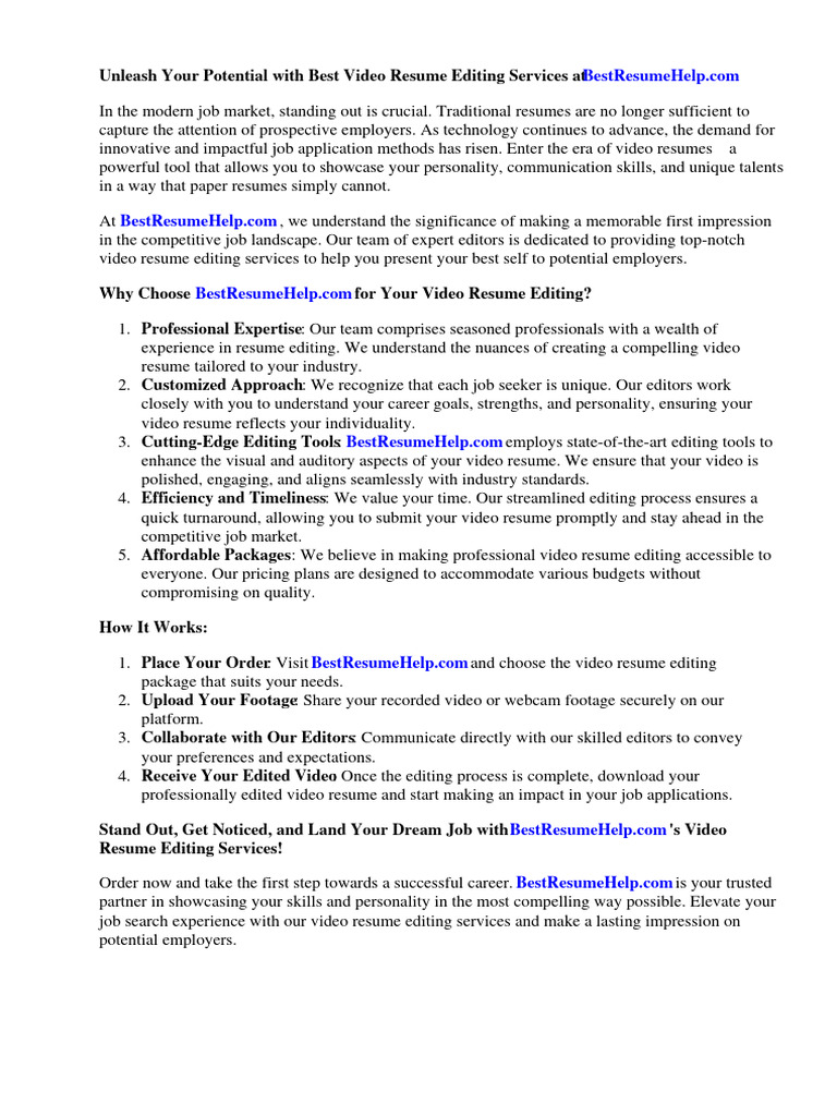 Best Video Resume Ever | PDF