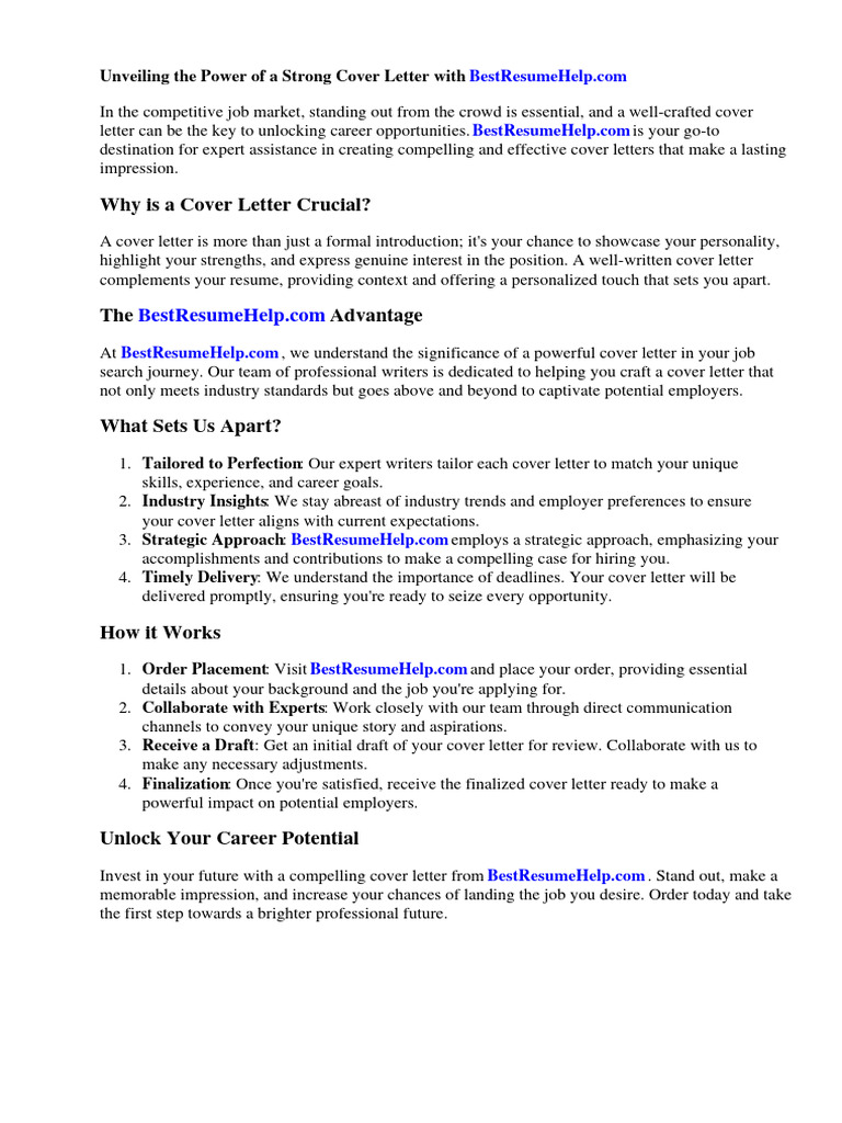 Cover Letter For PSW Resume | PDF | Résumé | Experience