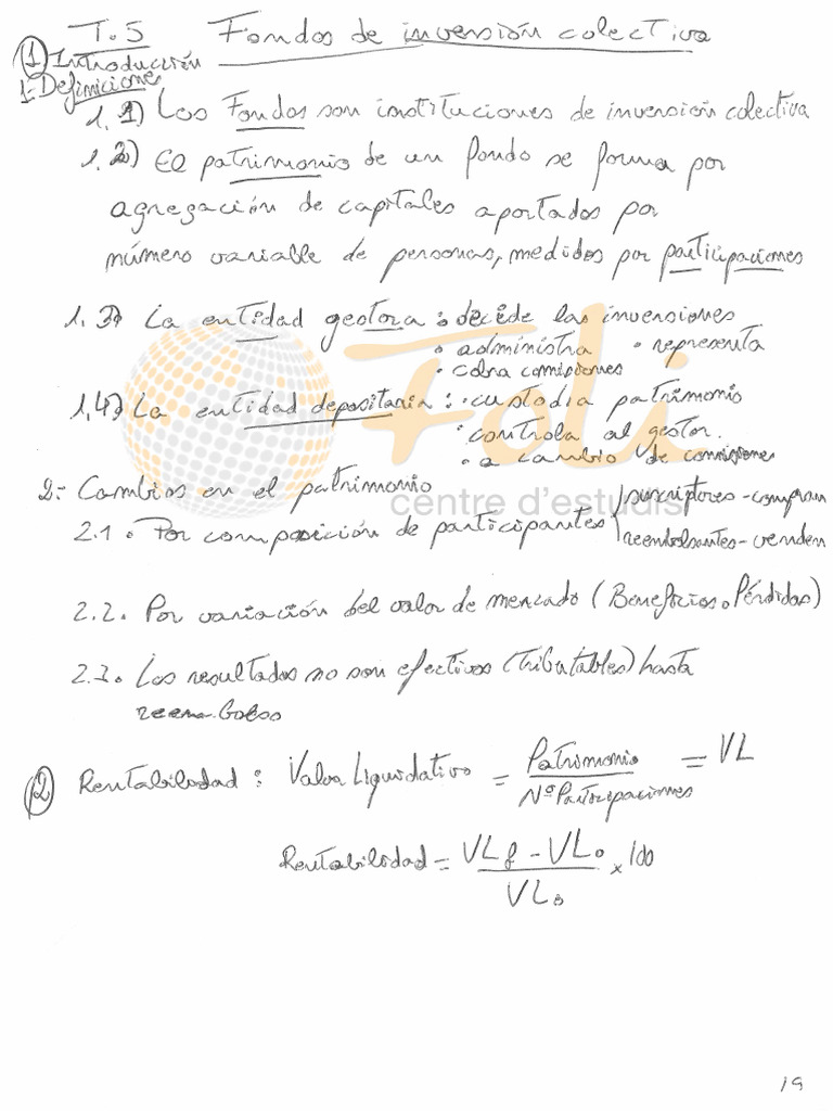 Resumen T5 Fondos Inversion | PDF