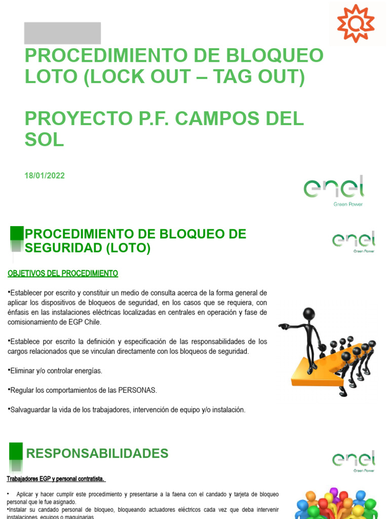 Procedimiento LOTO para Seguridad Laboral | PDF | Planificación