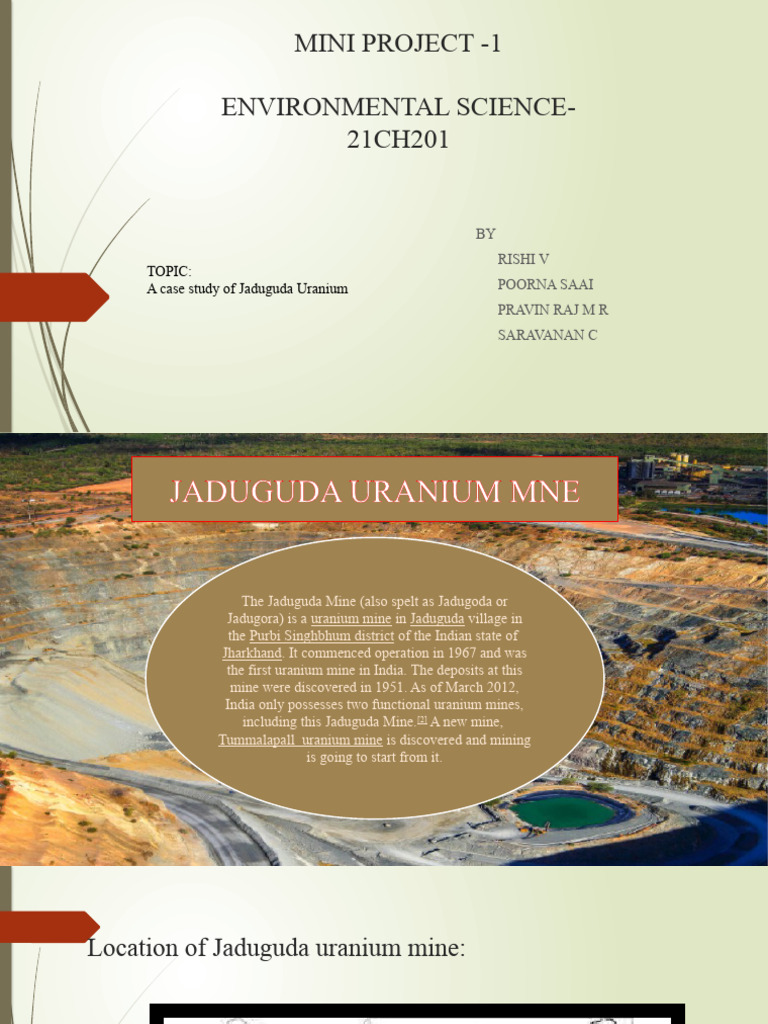 Case Study of Jaduguda Uranium | PDF | Uranium | Nuclear Technology