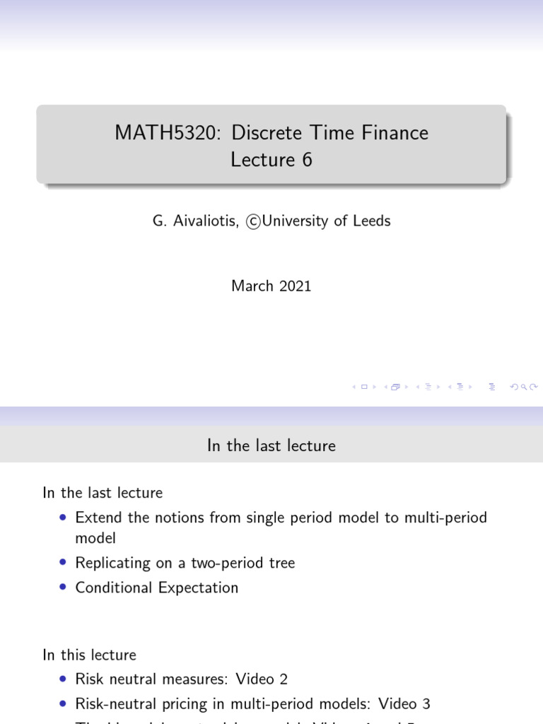 Lecture6 2021 | PDF | Option (Finance) | Financial Markets Lecture6 2021 | PDF | Option (Finance) | Financial Markets