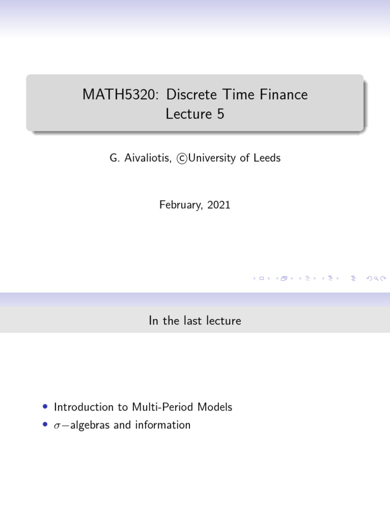 Lecture5 2021 | Download Free PDF | Expected Value | Random Variable