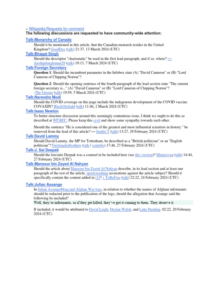 Community Discussions on Wikipedia Articles | PDF