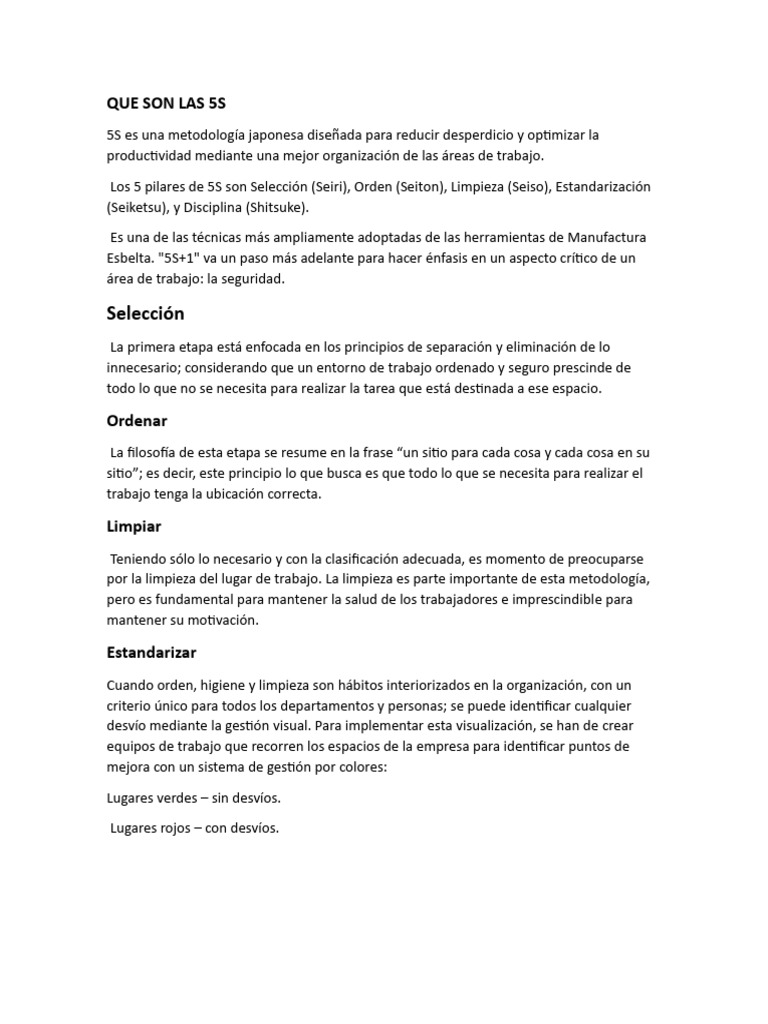 Las 5S | PDF