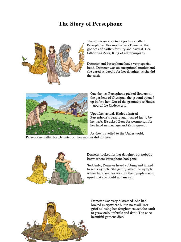 Cuento Persephone | PDF | Hades | Persephone