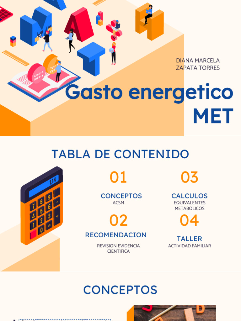 Guía de Gasto Energético y MET | PDF | Metabolismo | Caloría