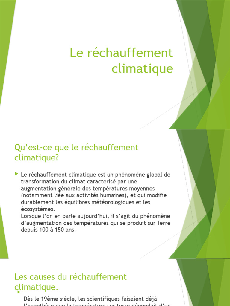 Réchauffement climatique : causes et effets | PDF